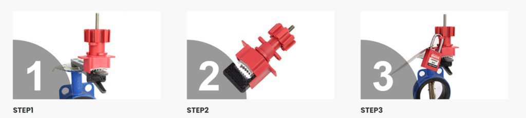 Universal Gate Valve Lockout UVL04S-04P - Lockey